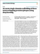 Accurate single-domain scaffolding of three nonoverlapping protein ...