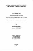 Design and analysis techniques for dynamic current mirrors