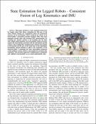 State Estimation for Legged Robots - Consistent Fusion of Leg Kinematics and IMU